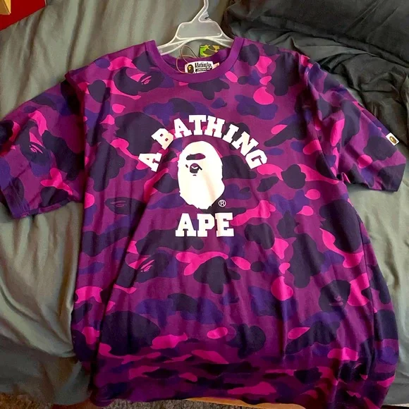 A Bathing Ape Purple Camo Shirt Bape OG BAPE PURPLE CAMO BUTTON UP